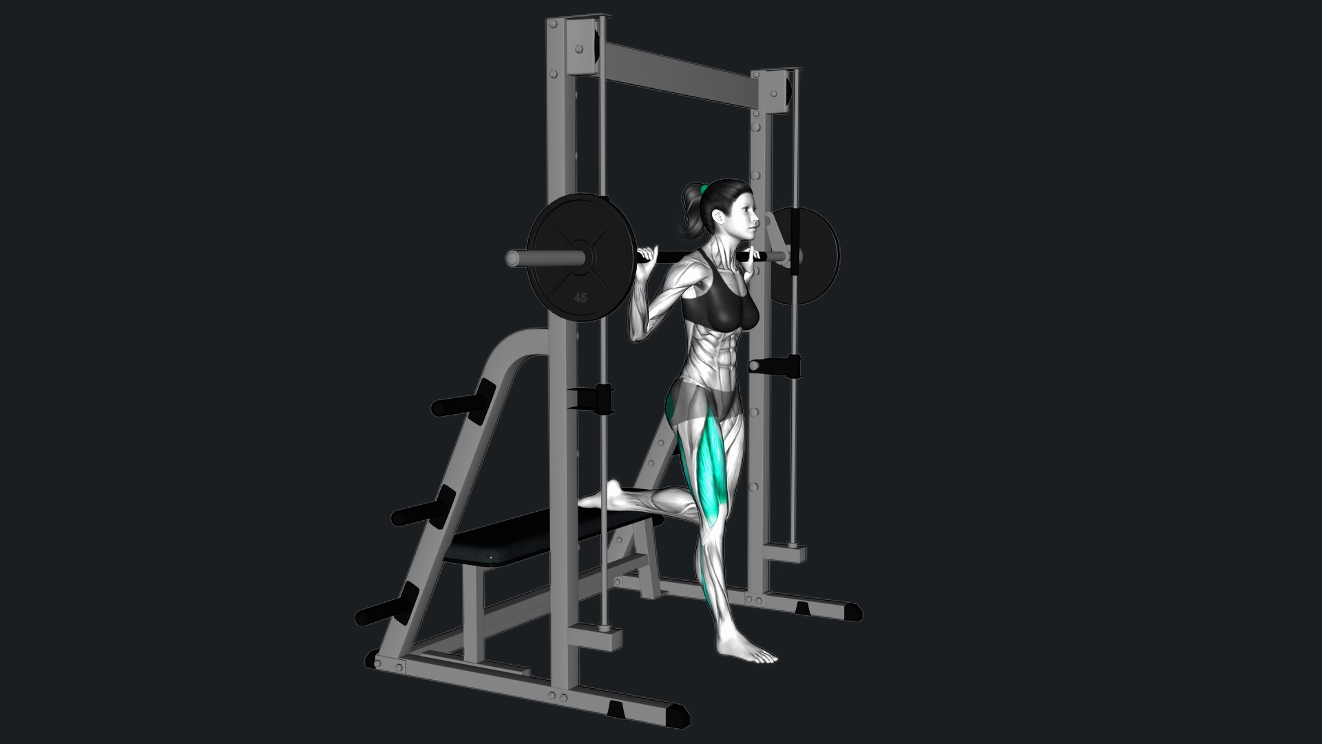 Smith Machine Bulgarian Split Squat - how to do, Alternatives, gif & More